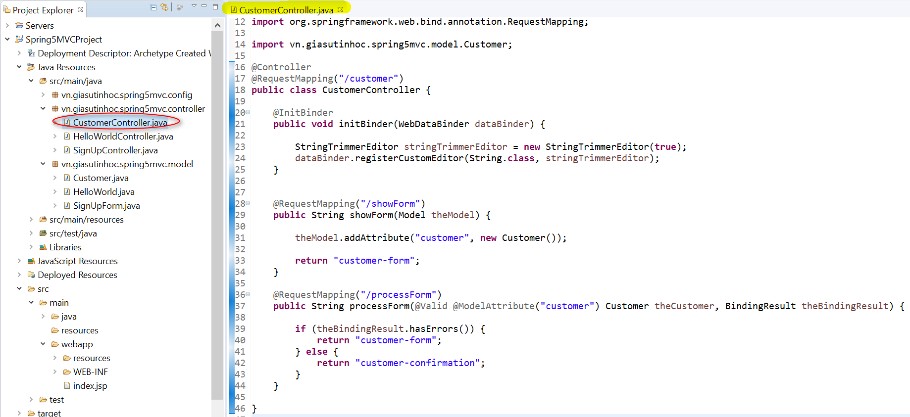 Hướng dẫn validation trong Spring MVC 5 - Gia Sư Tin Học